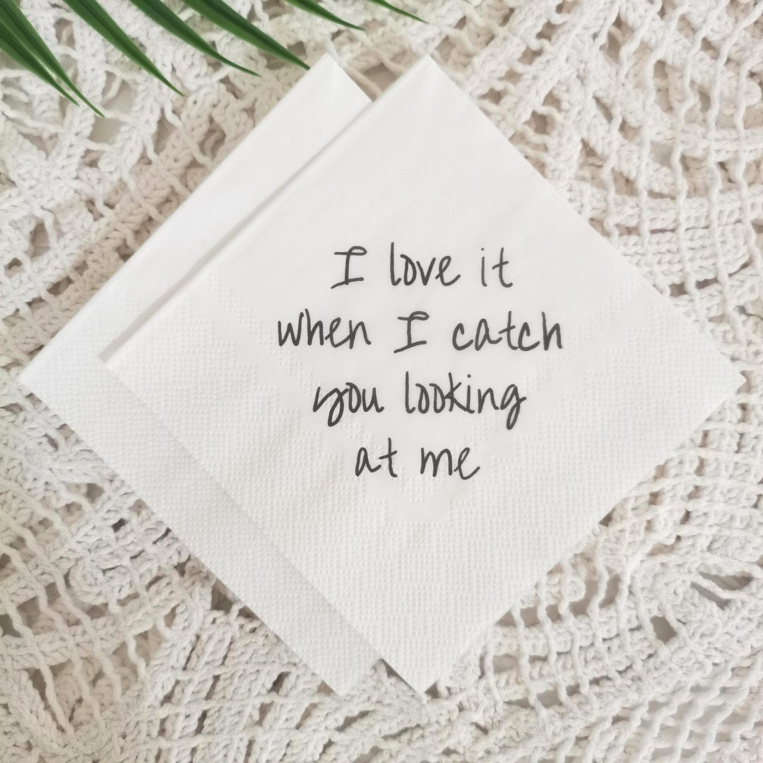 Custom Love Note Handwriting Napkins, Personalized Love Note Napkins ...