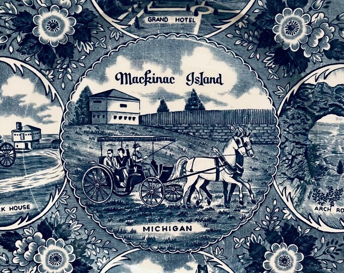 Vintage Historic Mackinac Island Michigan Plate by Enco England Old ...