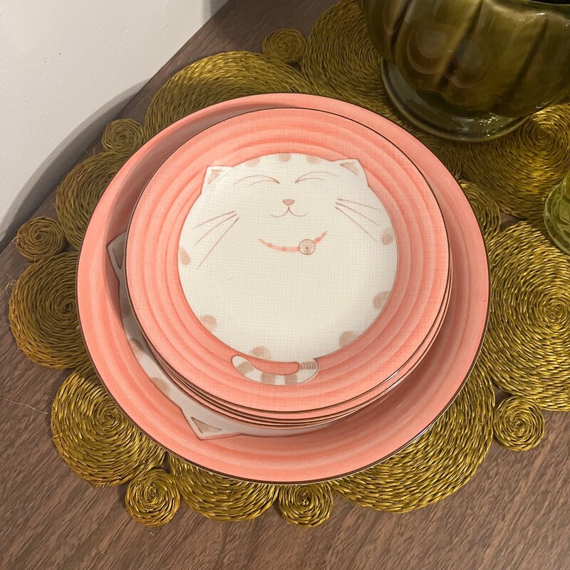 Cat Dinnerware Sets - Etsy