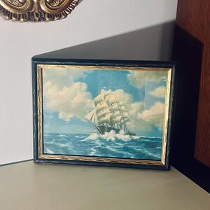 Vintage R Atkinson Fox Clipper Ship at Sea Framed Lithograph - Etsy