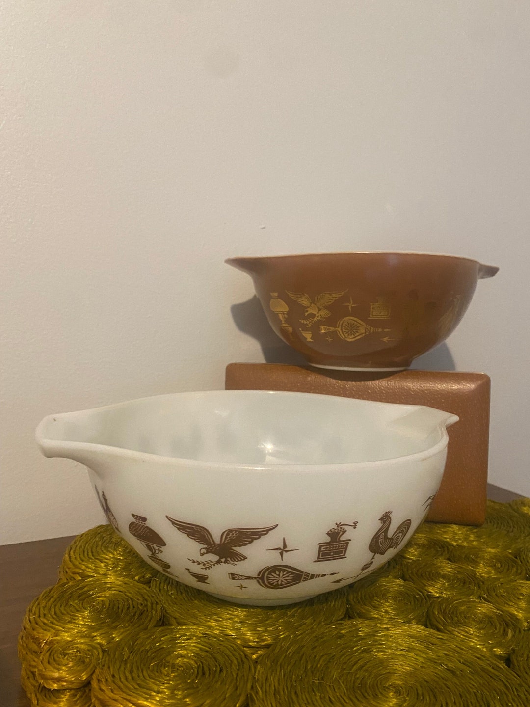 Vintage Pyrex Cinderella Mixing Bowls / Early American Pattern - Etsy