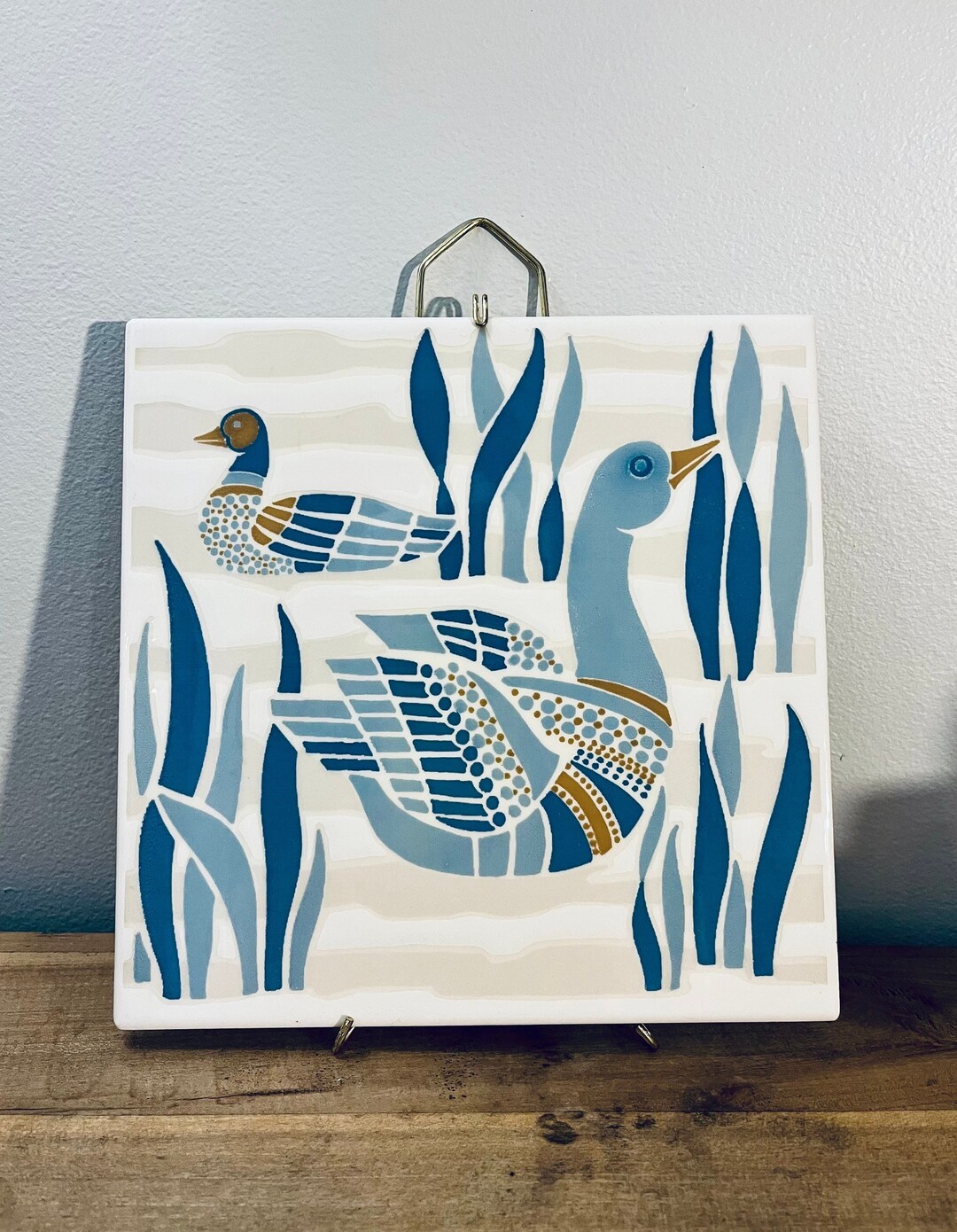 Vintage Italian Ceramic Bird Tile Art With Hanging Mount - Etsy