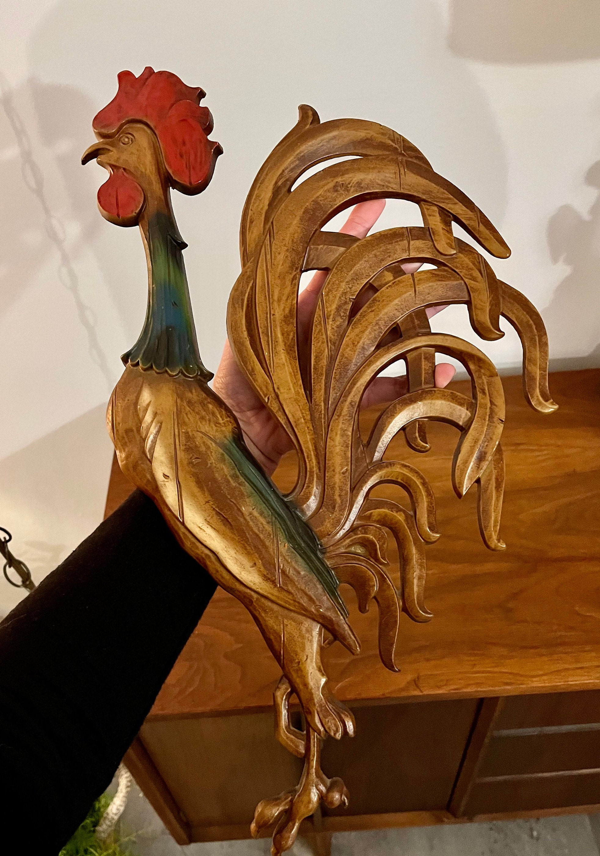1970s Sexton Wrought Iron Hanging Rooster With Vibrant Color - Etsy