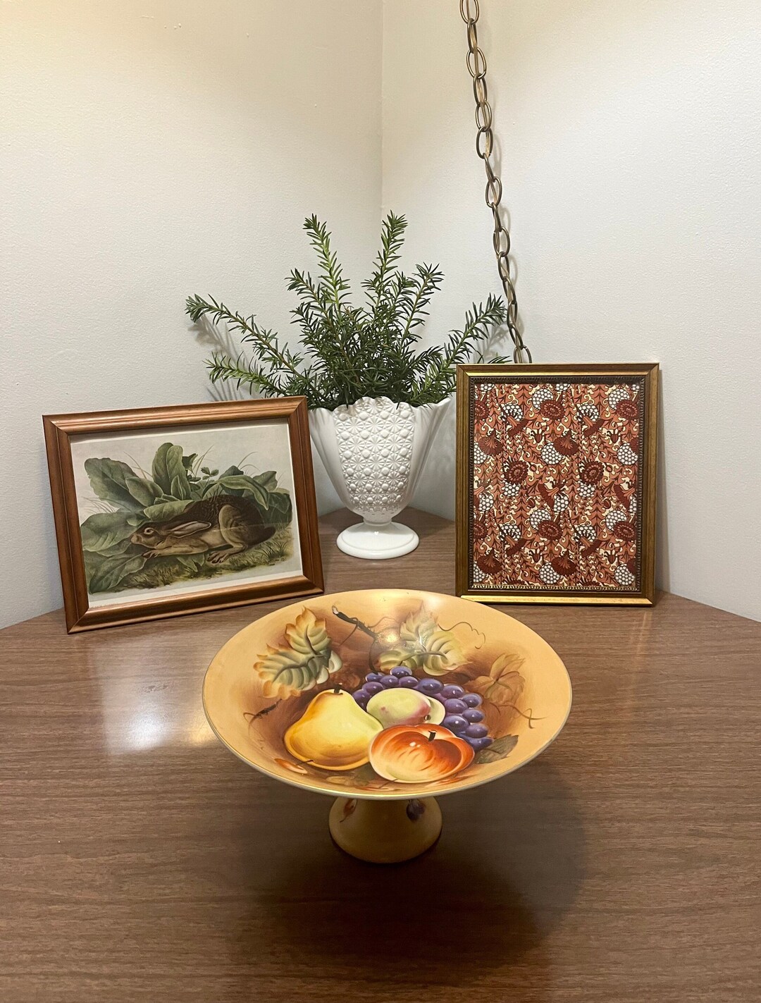 Vintage Heritage Brown Fruit Pedestal Plate by Lefton Number 689 - Etsy