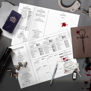 VTM Minimalistic Fillable Character Sheet - Vampire: the Masquerade V5 ...
