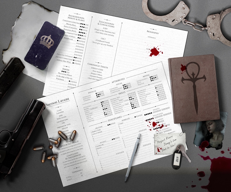 VTM Minimalistic Fillable Character Sheet - Vampire: the Masquerade V5 ...