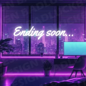 Animated Neon Pink/purple Game Room Streaming Scenes Cozy Futuristic ...