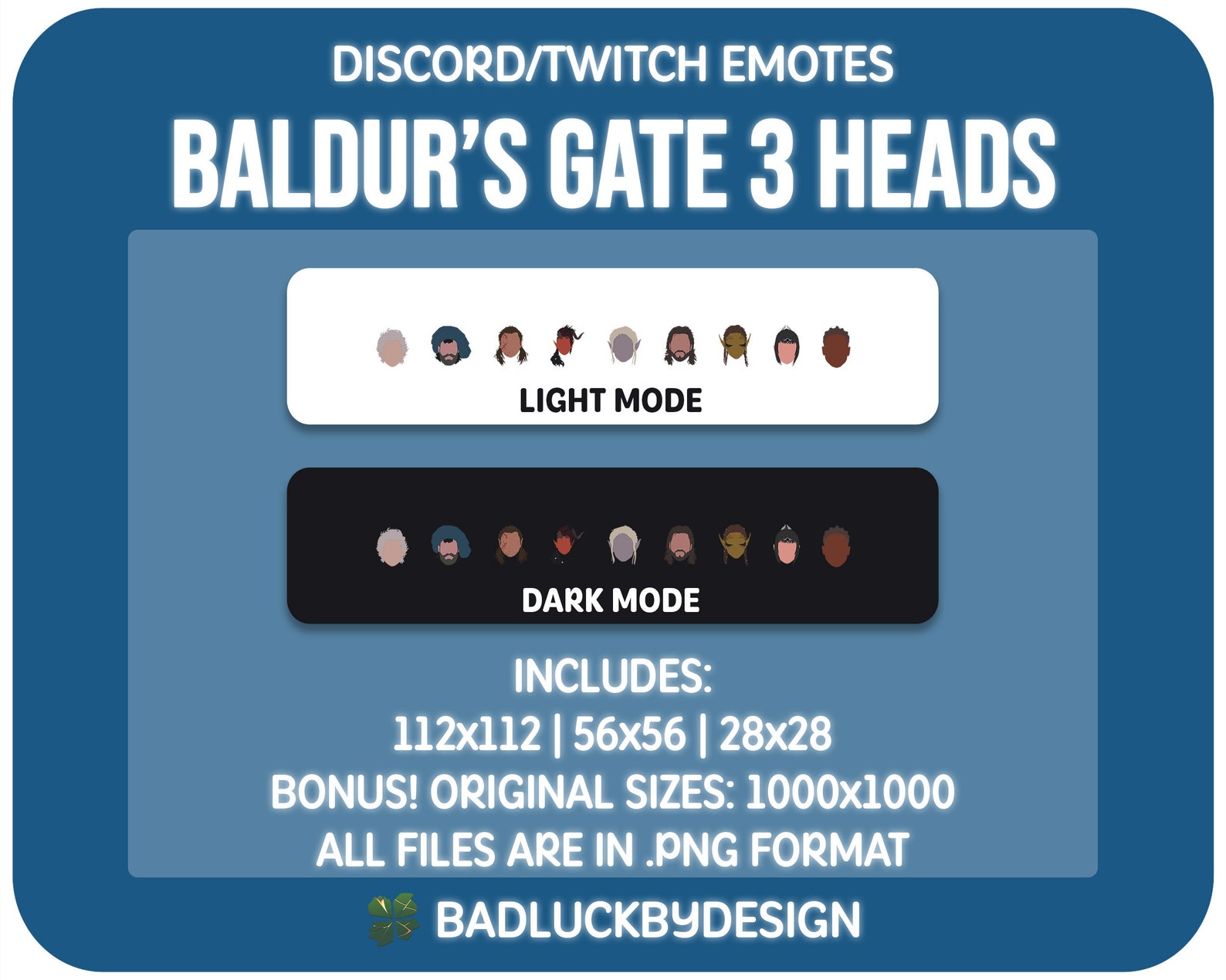 9x Baldur's Gate 3 Character Twitch Badges/emotes - BG3 Companions ...