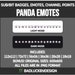 15x Cute Pandas Sub/bit Badges/emotes Twitch Streamer Assets Funny ...
