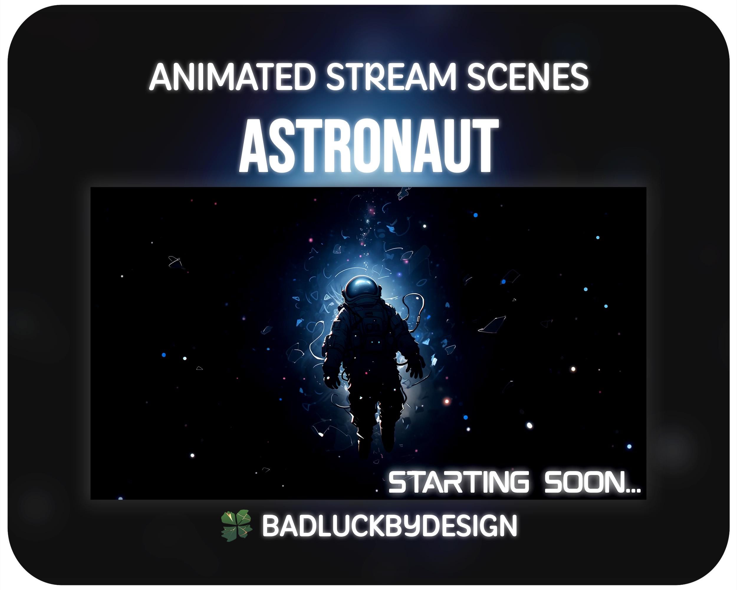 Animated Astronaut Stream Scenes - Futuristic Sci-fi Galaxy Twitch ...