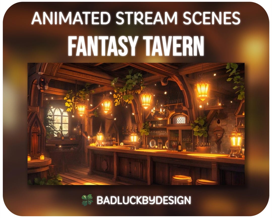 Animated Fantasy Tavern Stream Scenes - Cozy Inn Twitch Screens ...