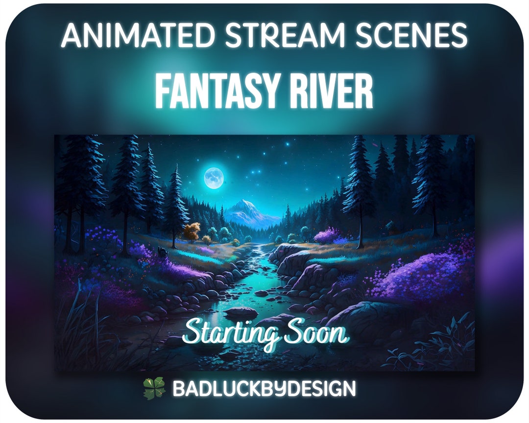 Fantasy River Landscape Animated Stream Scenes | Mystical Forest Twitch ...