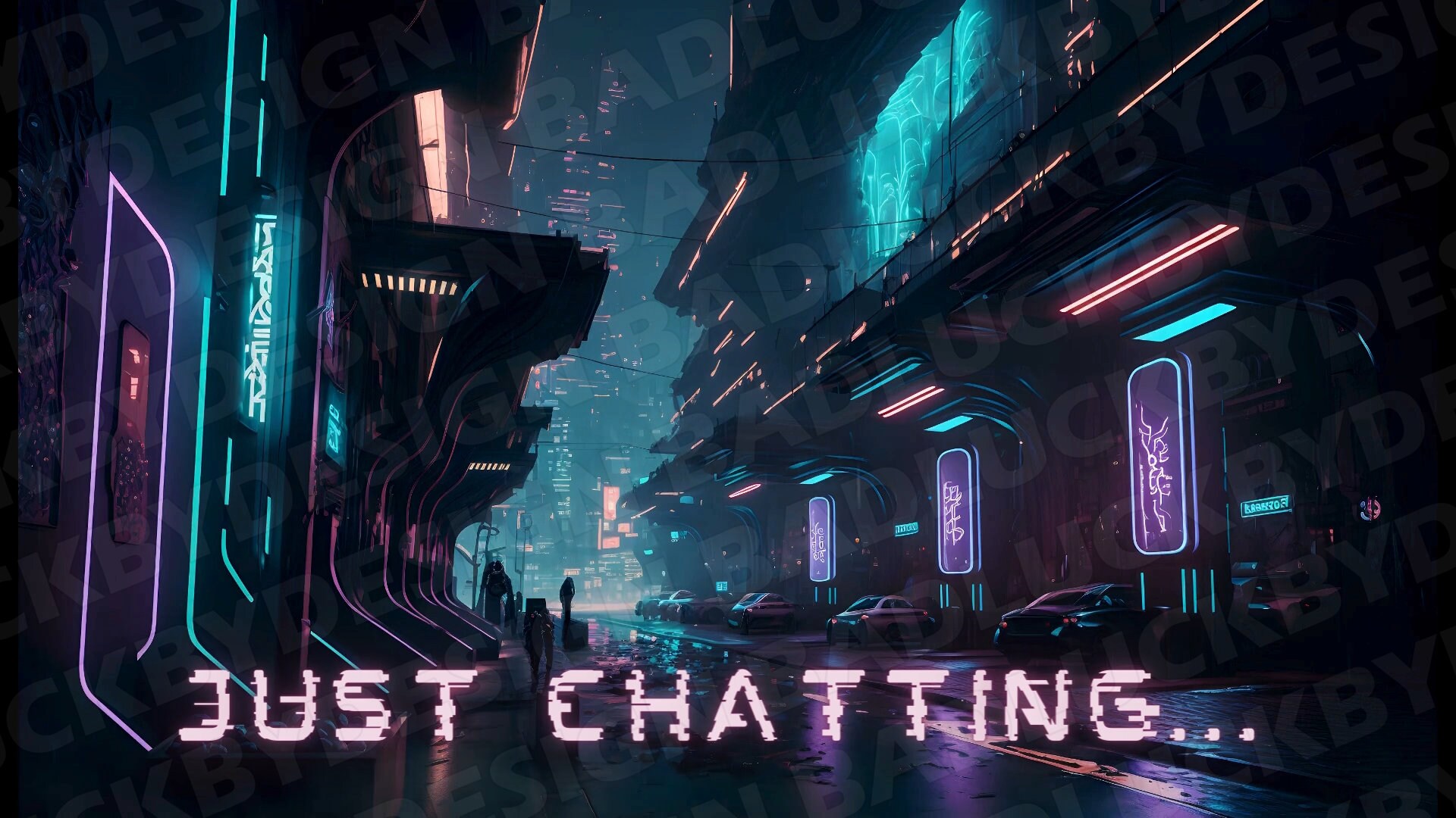 Cyberpunk City Animated Stream Scenes Neon Futuristic Cityscape Twitch ...