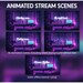 Animated Neon Pink/purple Game Room Streaming Scenes Cozy Futuristic ...