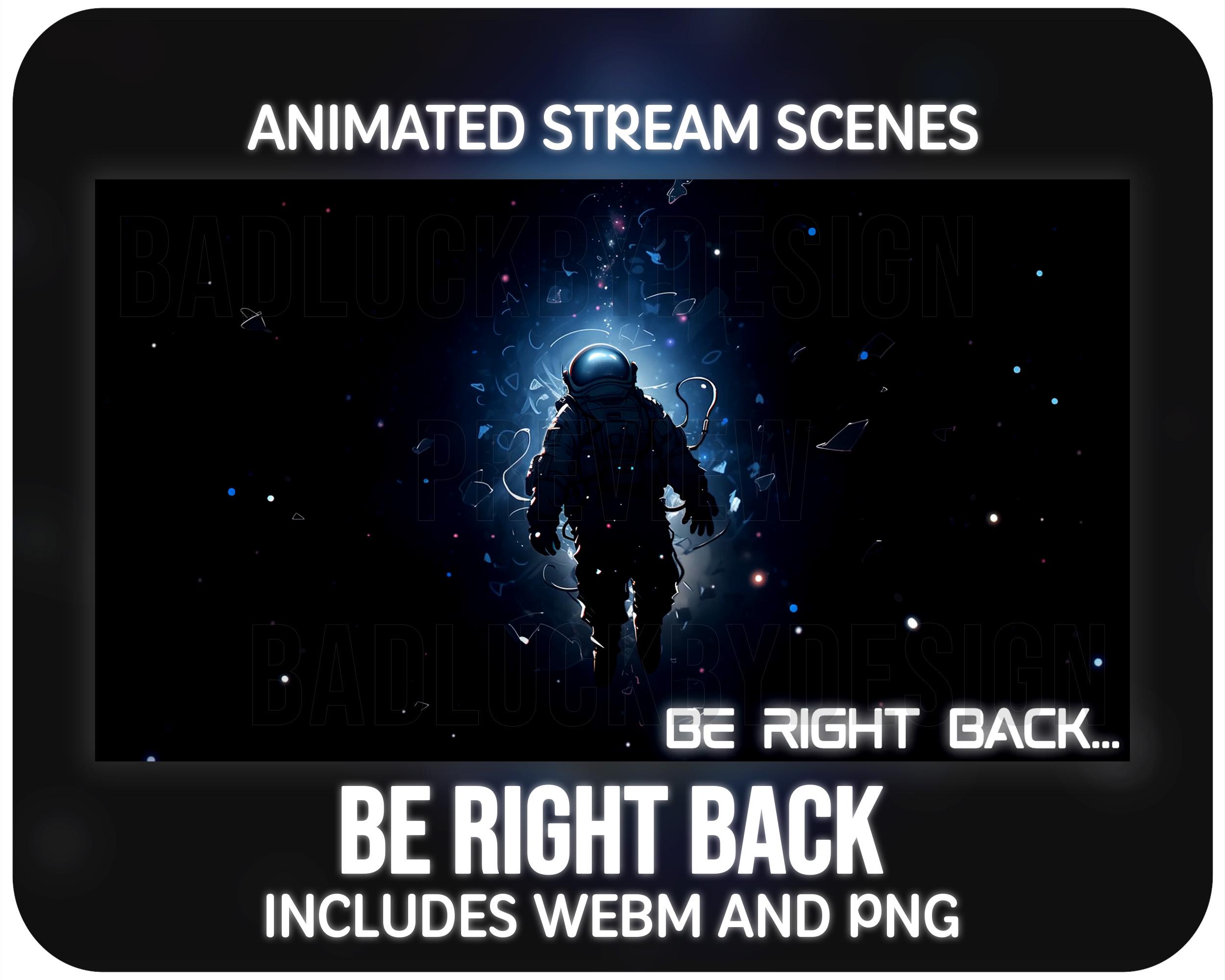 Animated Astronaut Stream Scenes - Futuristic Sci-fi Galaxy Twitch ...