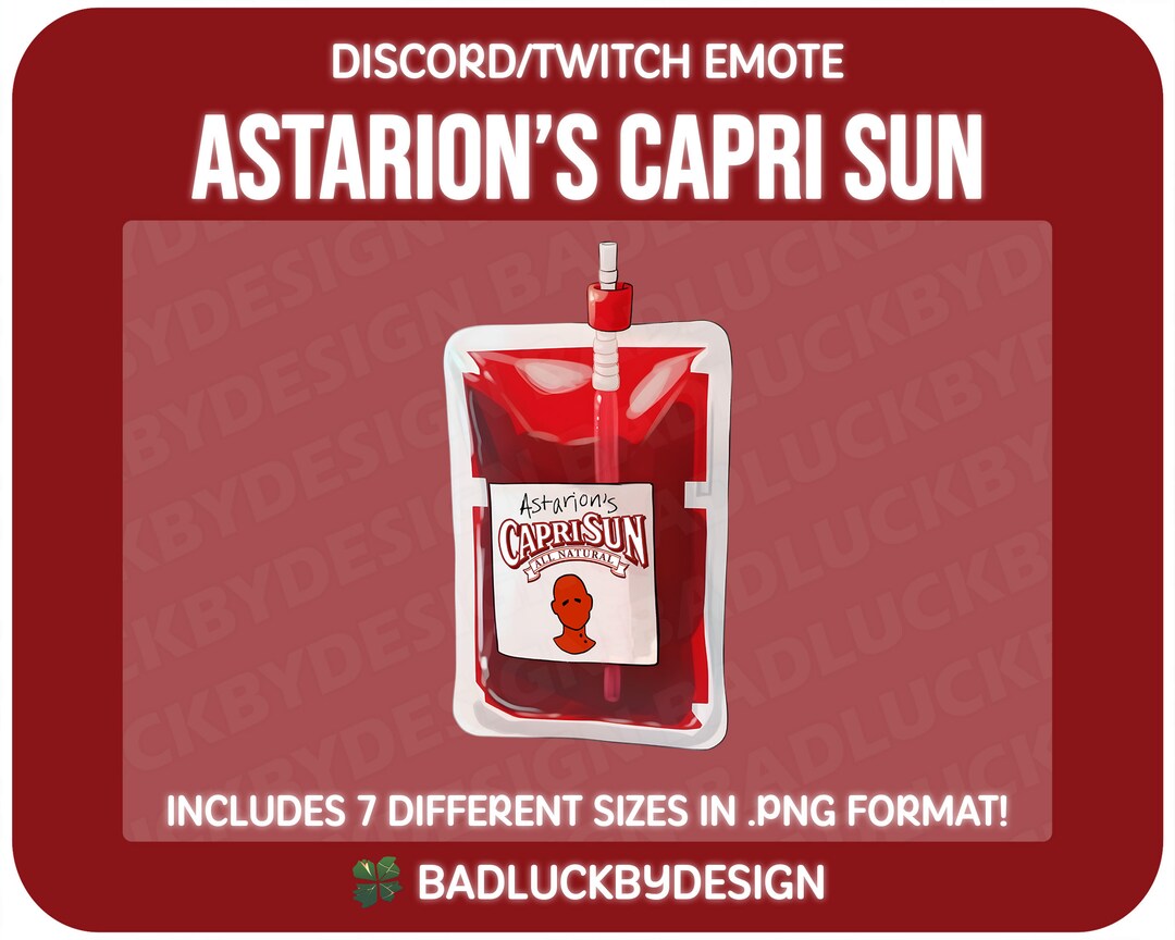 Astarion's Capri Sun Emote/emoji | Baldur's Gate 3 | Twitch Youtube ...