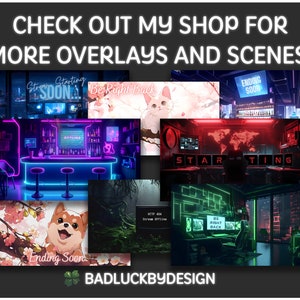 Animated Neon City Stream Scenes - Futuristic Cyberpunk Twitch Screens ...