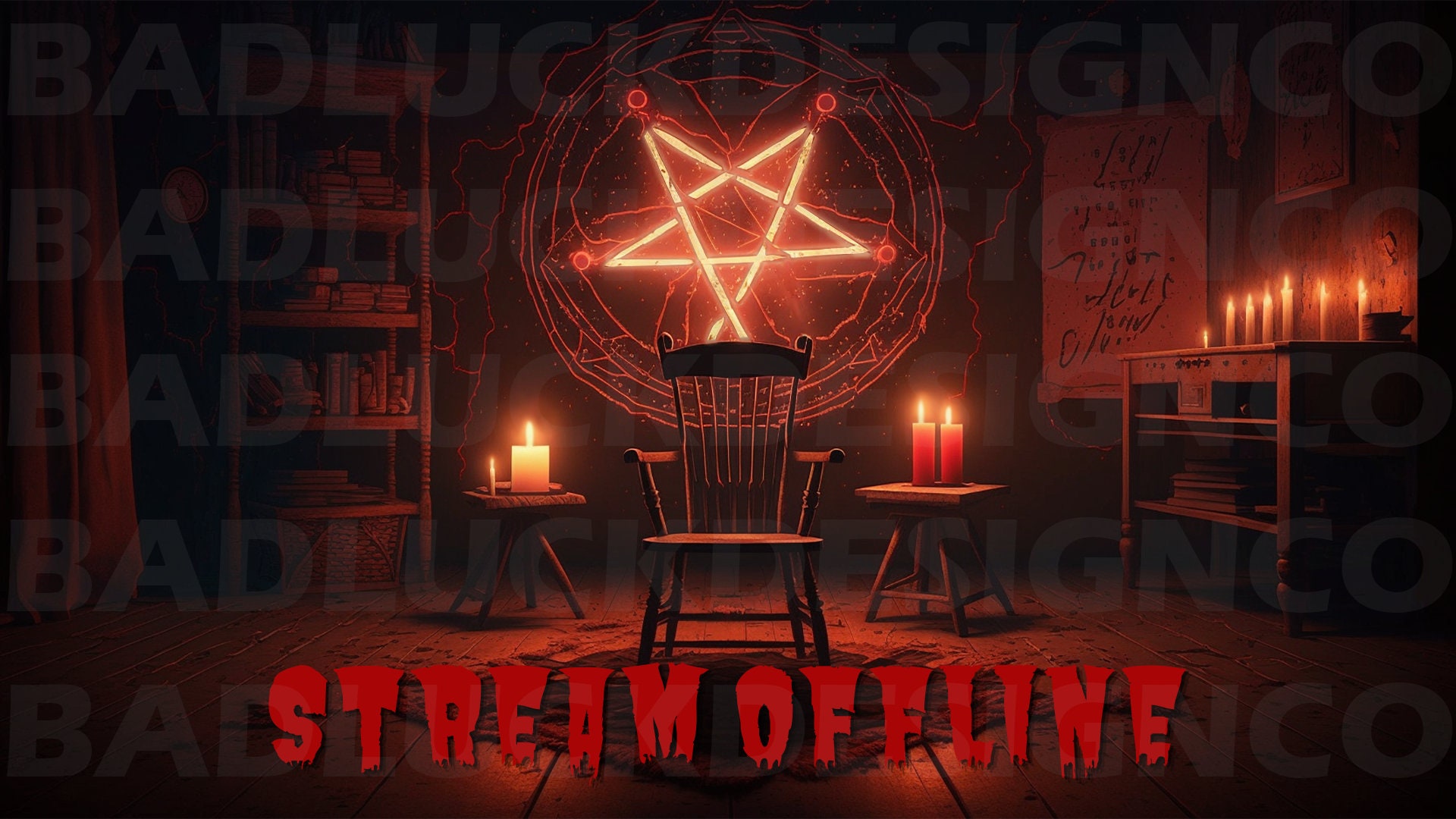 Animated Pentagram Horror Room Scenes Twitch Screens Pack - Etsy UK