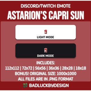 Astarion's Capri Sun Emote/emoji | Baldur's Gate 3 | Twitch Youtube ...