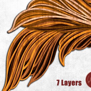 Multilayer Koi Fish Laser Cut File SVG Japanese Laser Cut Fish SVG ...