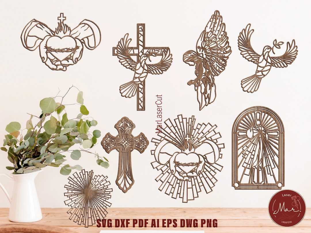 Religious Images Laser Cut File 3D Laser Cut Jesus SVG Plywood Cutting ...