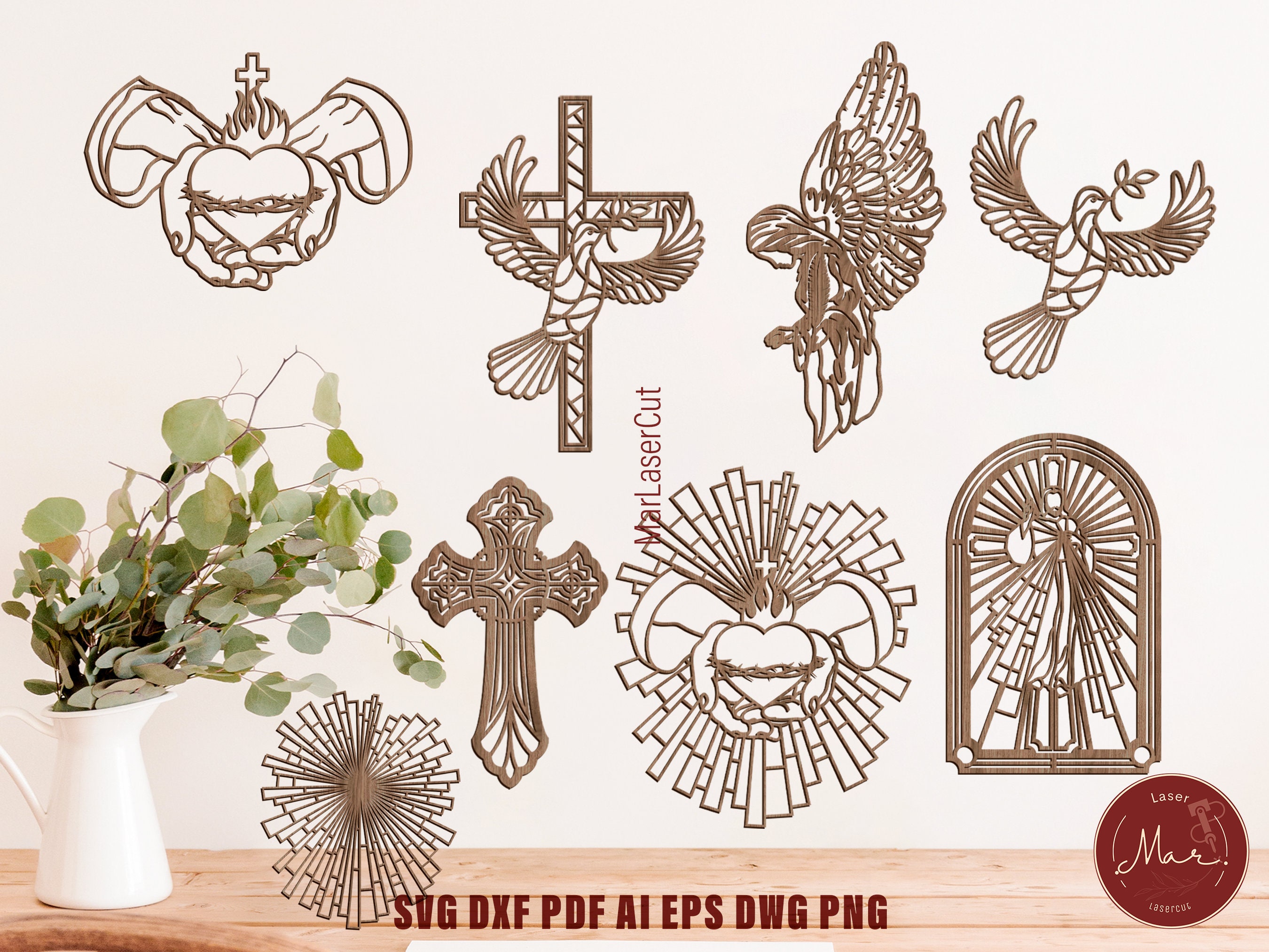 Religious Images Laser Cut File 3D Laser Cut Jesus SVG Plywood Cutting ...