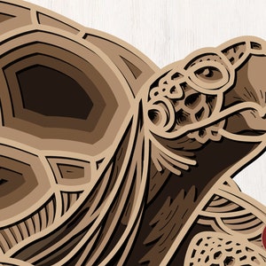 Multilayer Tortoise Laser Cut 3D File SVG Instant Download Tortoise ...