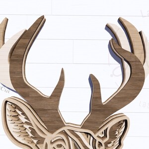 Multilayer Mountain Deer Laser Cut File Deer 3D Laser File SVG Layered ...