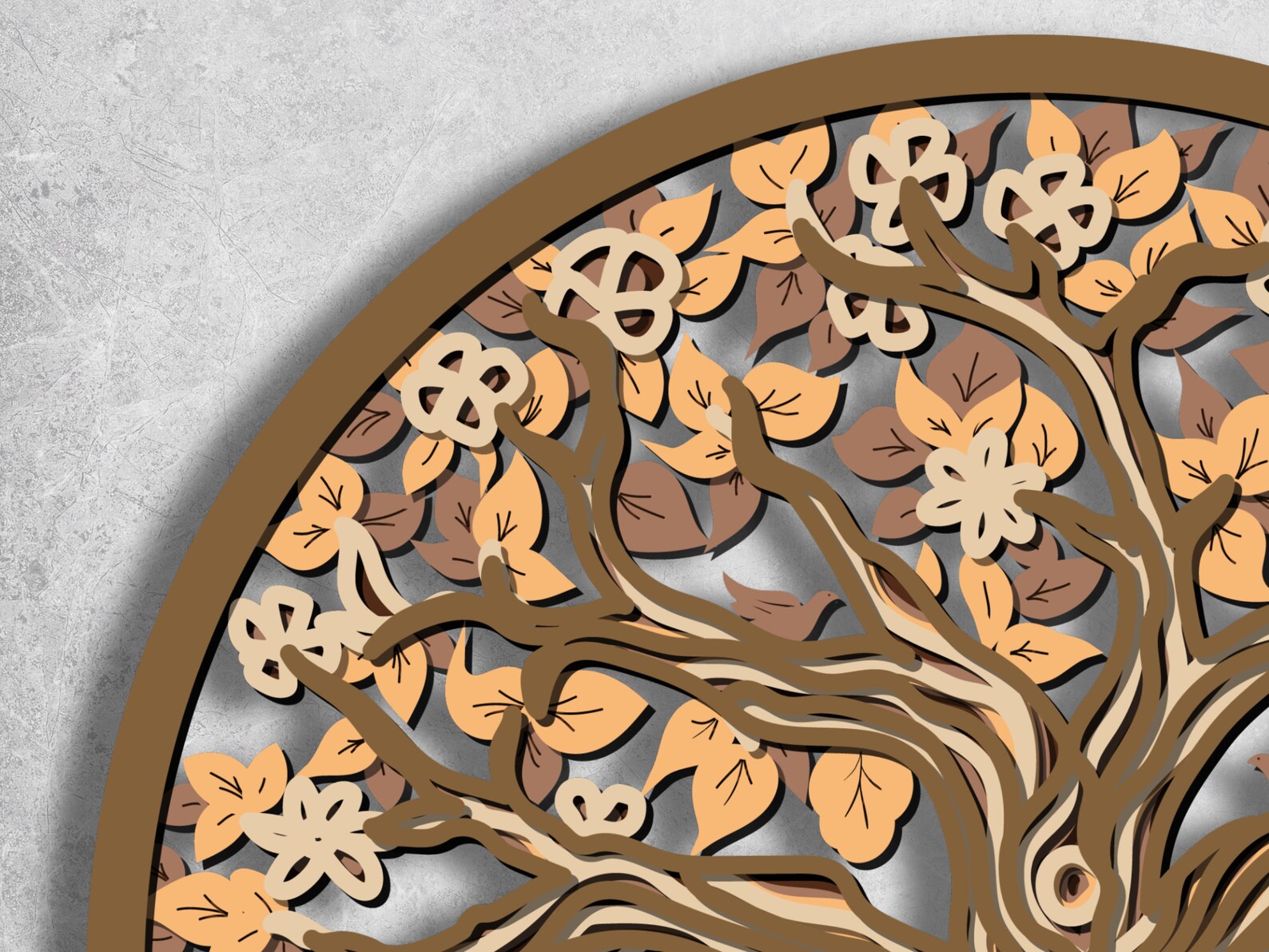 Tree of Life Layered SVG Tree of Life Svg Cut File 3d Layer Tree of ...
