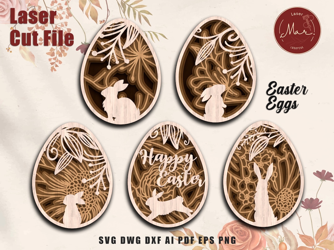 Easter Bunny Laser Cut File Easter Laser Cut File Easter SVG Instant ...