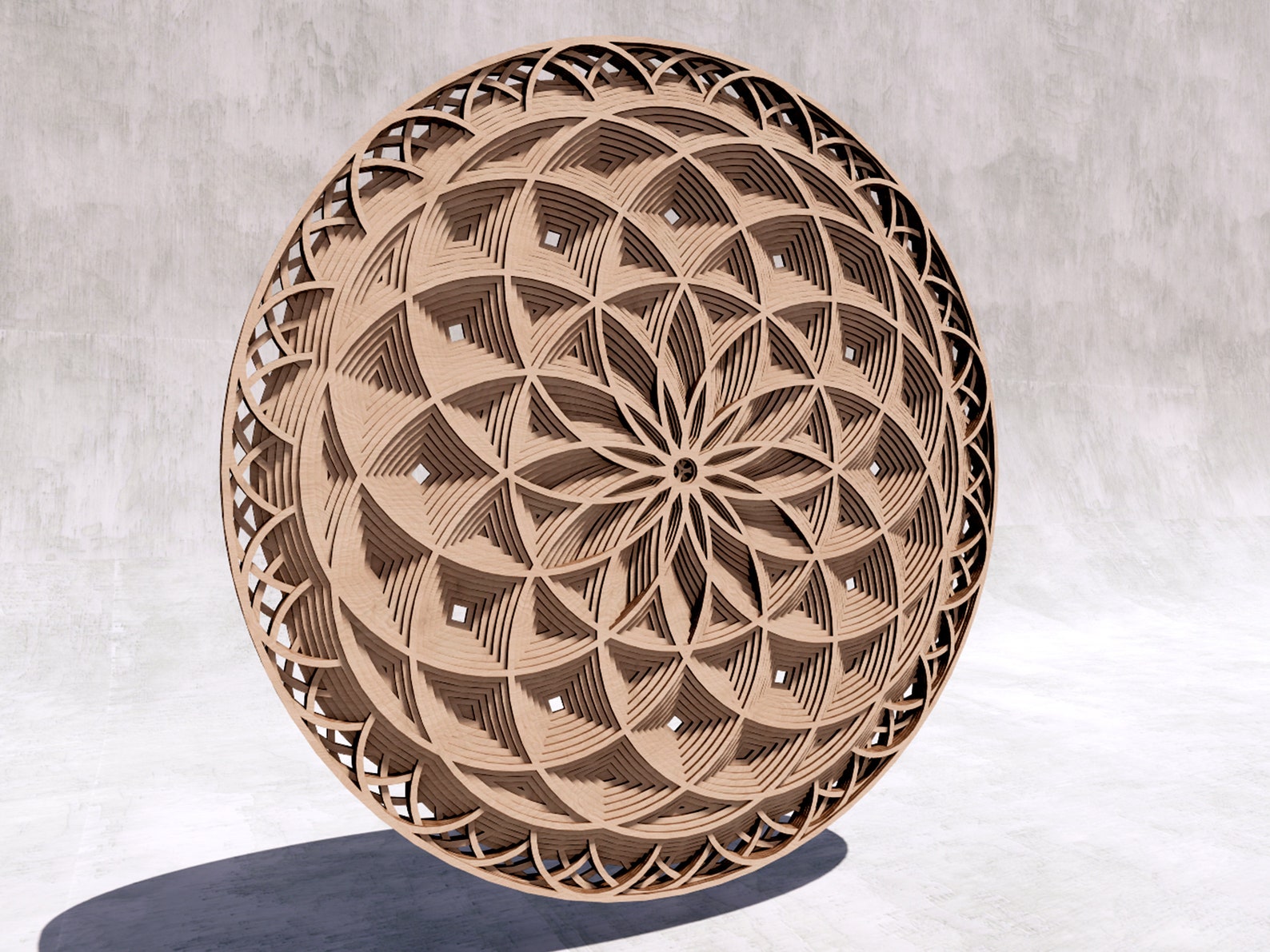 Mandala Laser Cut File SVG Layered Mandala Digital File - Etsy