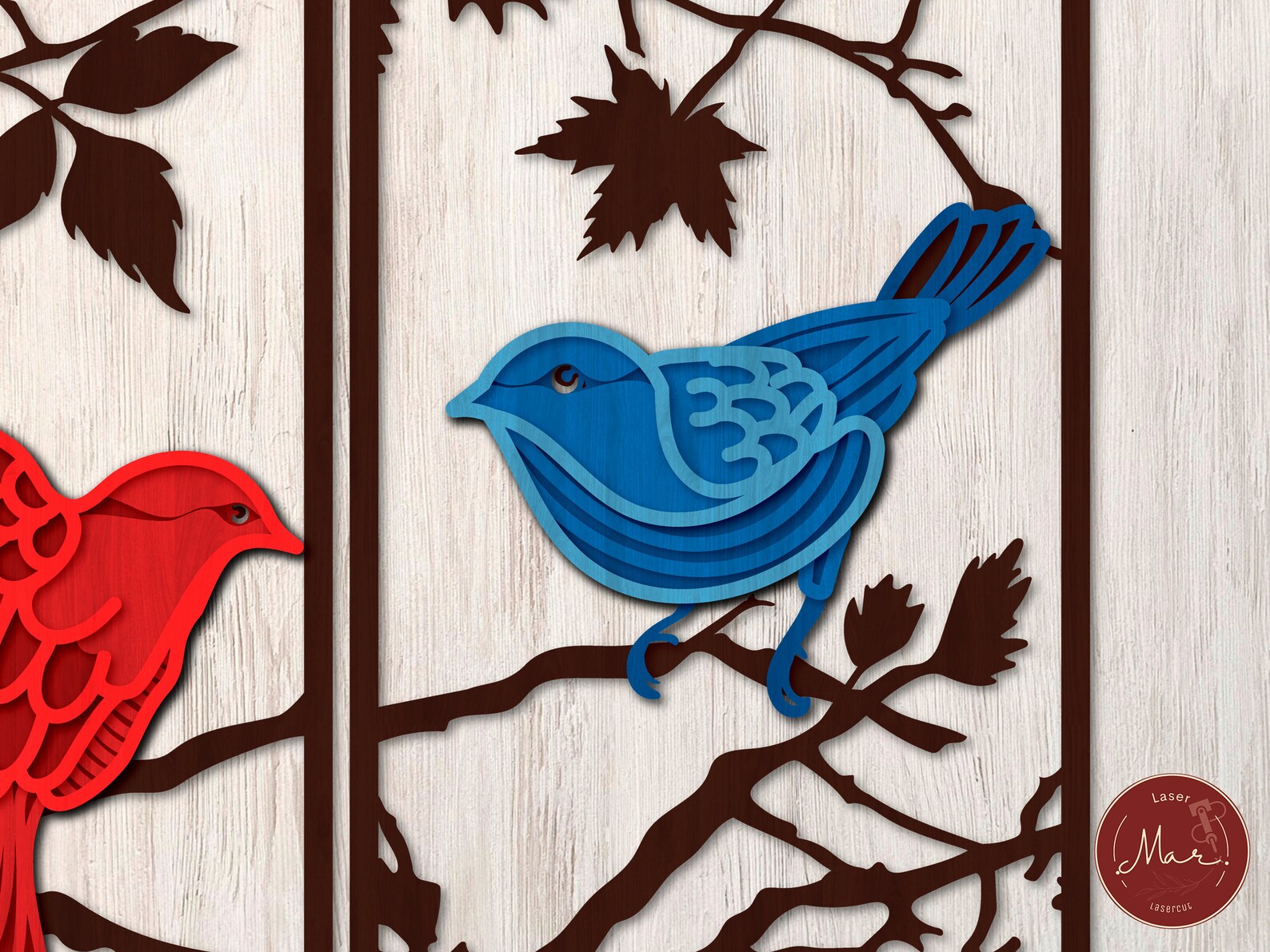 Multilayer Bird Laser File 3D Layered Bird Layered Dxf Dwg Plywood ...