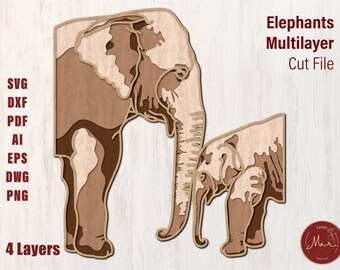 Multilayer Moon Laser Cut File SVG Layered Moon Phases Instant - Etsy