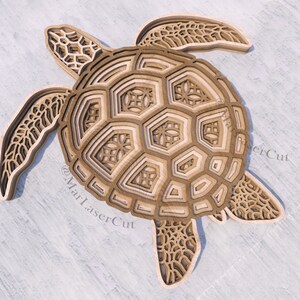 Sea Turtle Laser Cut File Multilayer SVG Instant Download Vector ...