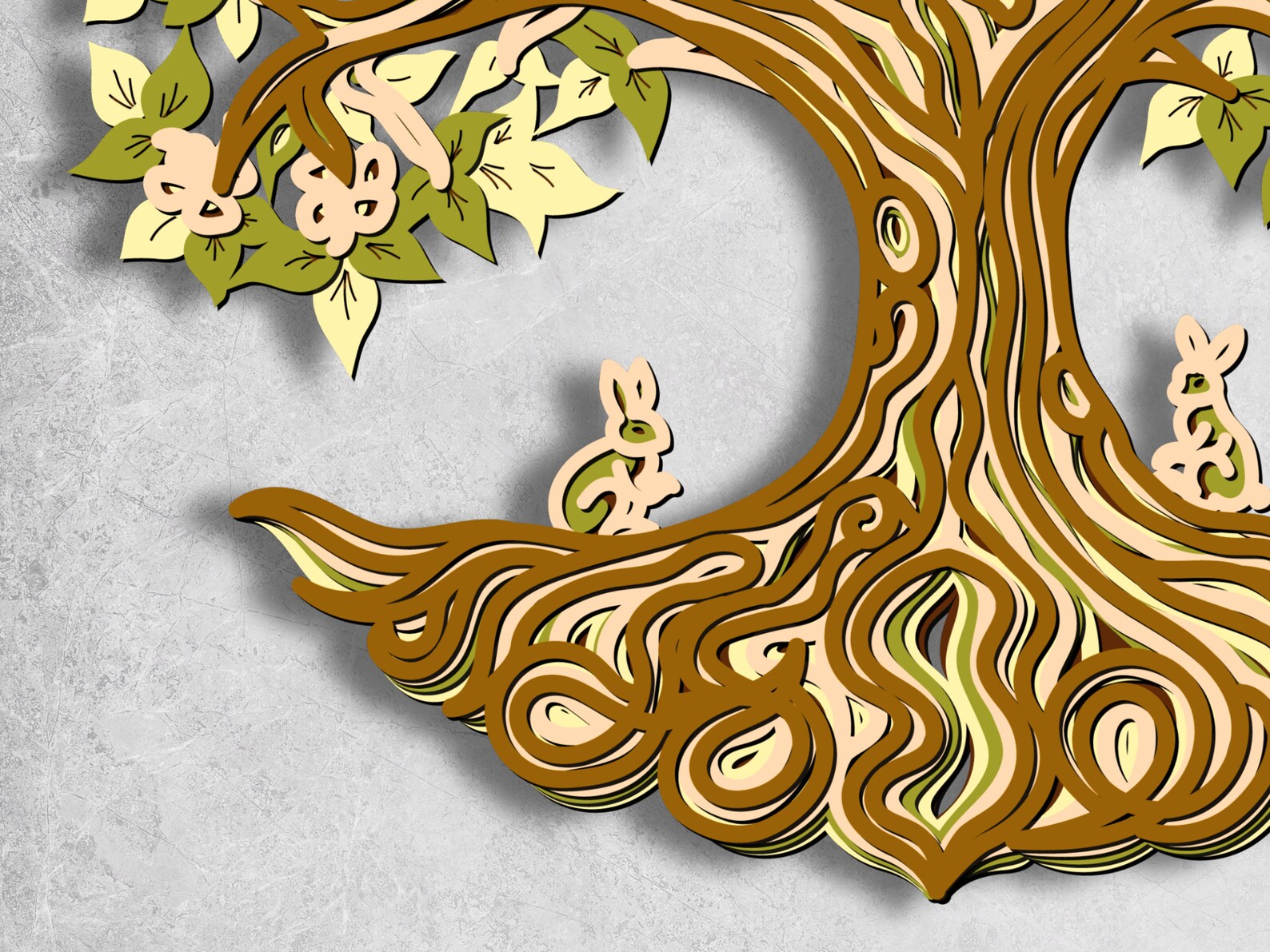 Tree of Life Layered SVG Tree of Life SVG Cut File 3d Layer Tree of ...