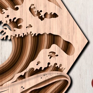 Multilayer Whale Art Laser Cut File 3D Layered Whale Layered Dxf Dwg ...