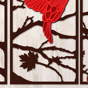 Multilayer Bird Wall Art Laser Cut File 3D Layered Bird Layered Dxf Dwg ...