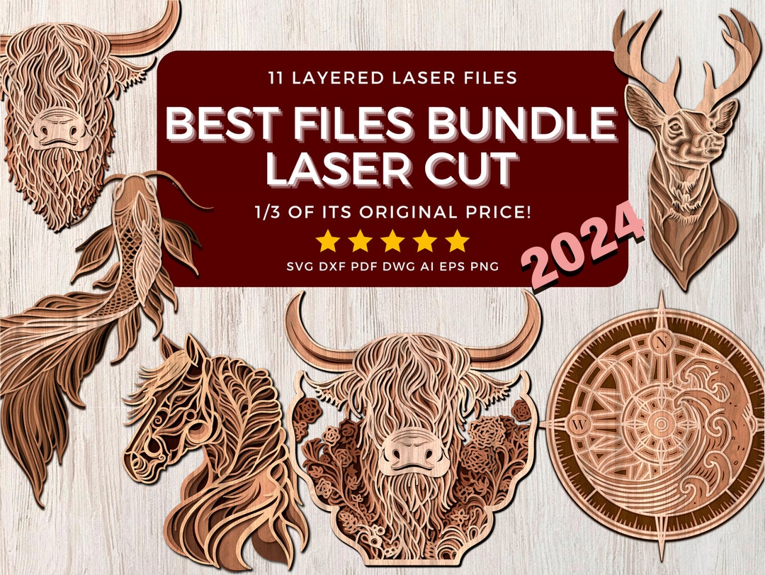 Multilayer Best Files 2024 Bundle Cut Files Compass Layered Laser Cut ...
