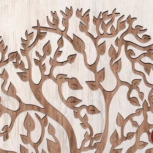Tree of Life Heart Laser Cut File 3D Heart Tree Layered Dxf Dwg Plywood ...