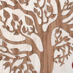 Tree of Life Heart Laser Cut File 3D Heart Tree Layered Dxf Dwg Plywood ...