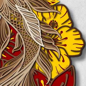 Multilayer Koi Fish Laser Cut File Layered Koi 3D Mandala SVG for ...