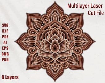 Multilayer Bird Wall Art Laser Cut File 3D Layered Bird Layered Dxf Dwg ...