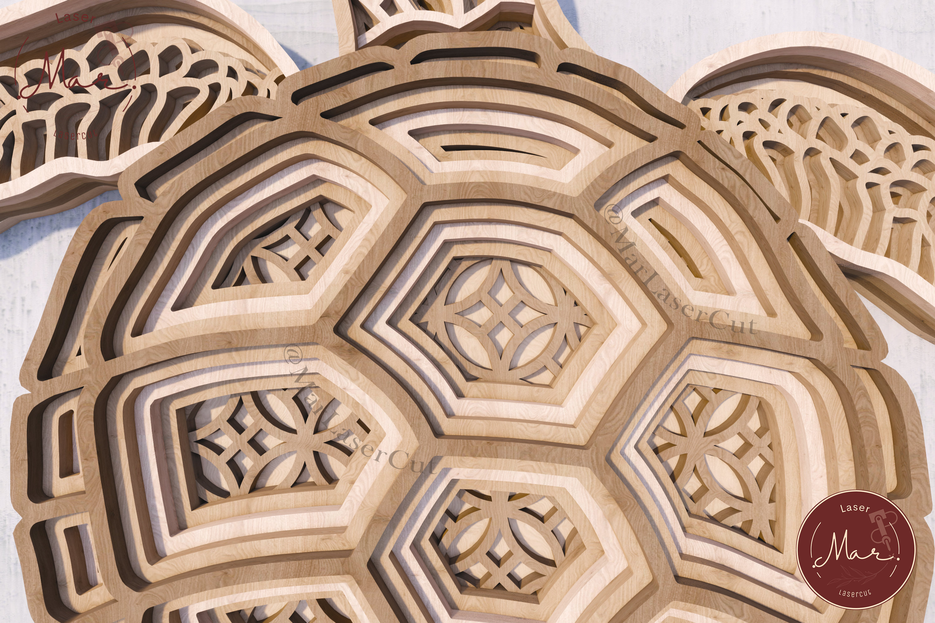 Sea Turtle Laser Cut File Multilayer SVG Instant Download - Etsy