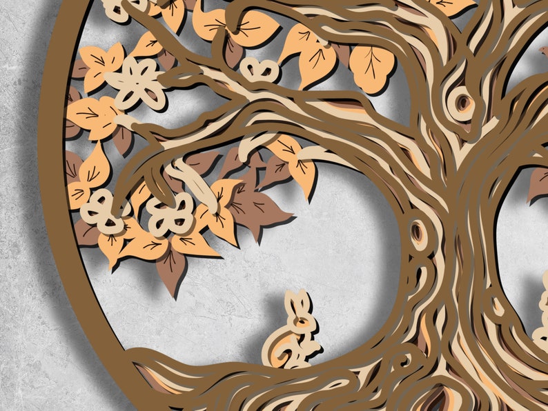 Tree of Life Layered SVG Tree of Life Svg Cut File 3d Layer Tree of ...