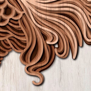 Multilayer Rooster - Chicken Laser Cut File 3D Layered Rooster Layered ...