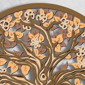 Tree of Life Layered SVG Tree of Life SVG Cut File 3d Layer Tree of ...