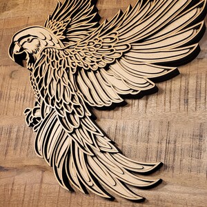 Multilayer Parrot Laser Cut File 3D Layered Parrot Paper Cut File SVG ...