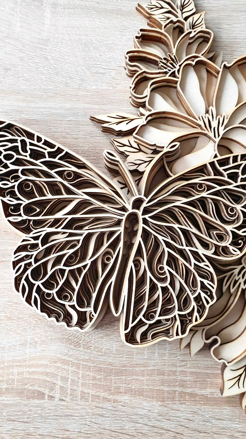 Butterfly Laser Cut File SVG Instant Download Vector Pattern - Etsy