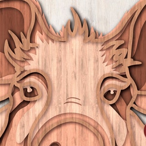 Multilayer Farm Pig Laser Cut File 3D Layered Pig Layered Dxf Plywood ...