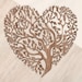 Tree of Life Heart Laser Cut File 3D Heart Tree Layered Dxf Dwg Plywood ...